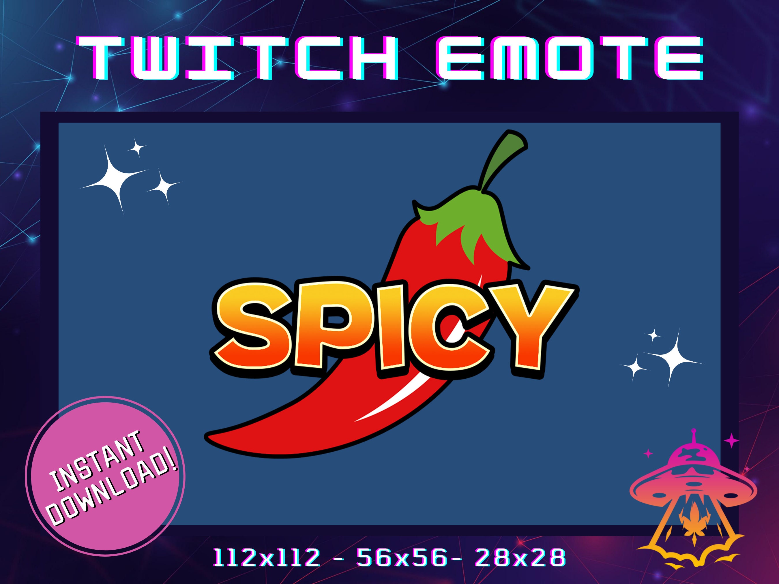 Spicy Twitch Emote Youtube Emote Discord Emote Community Emote Streamer ...