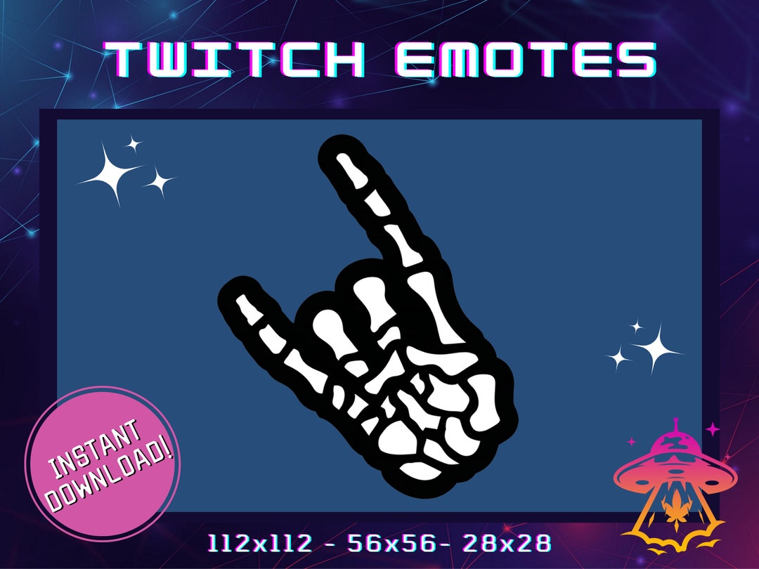 Rock on Twitch Emote Youtube Emote Discord Emote Community Emote Streamer Emote Funny Emote Cute ...
