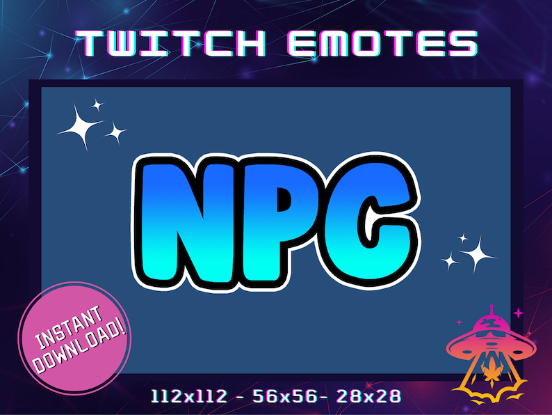 NPC Twitch Emote Youtube Emote Discord Emote Community Emote Streamer ...