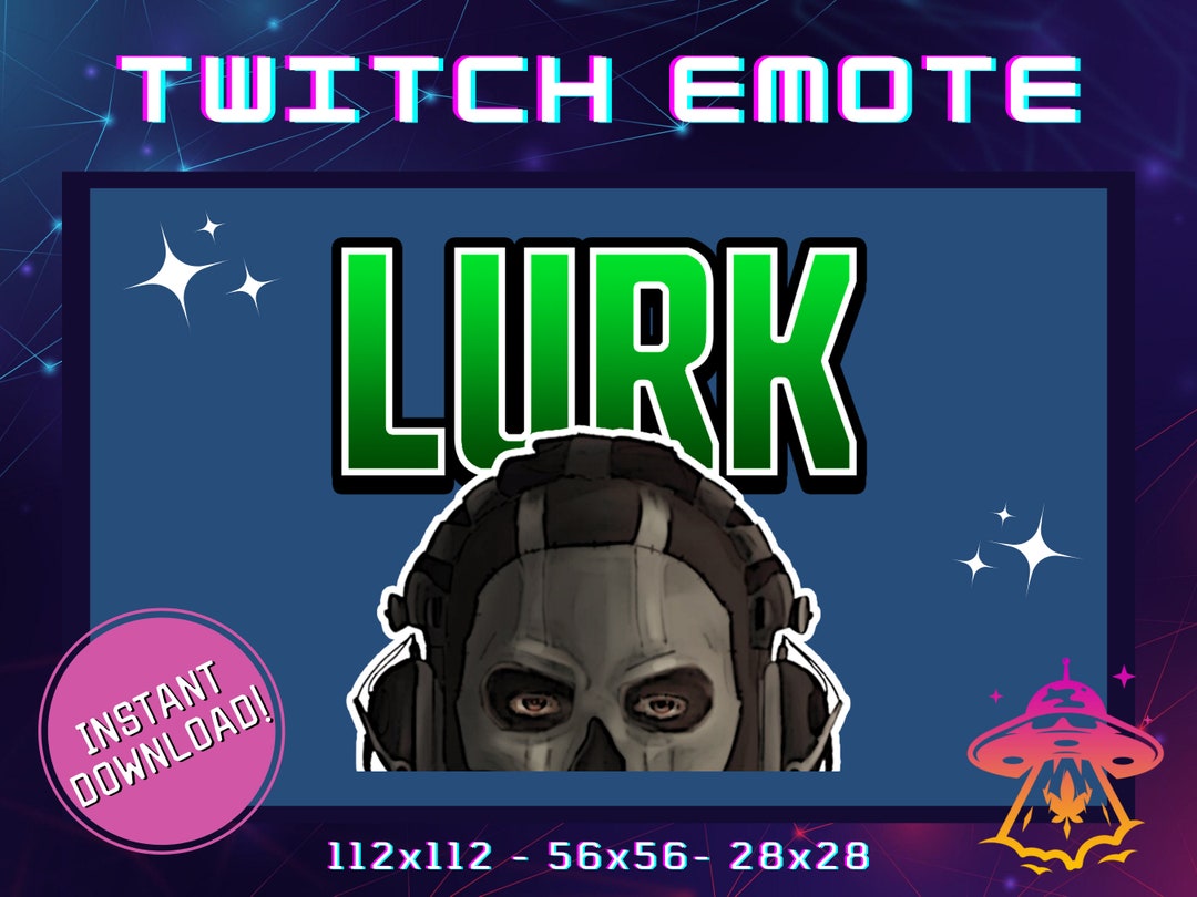 Lurk Ghost Twitch Emote Ghost Emote Funny Gaming Emote Streamer Youtube ...