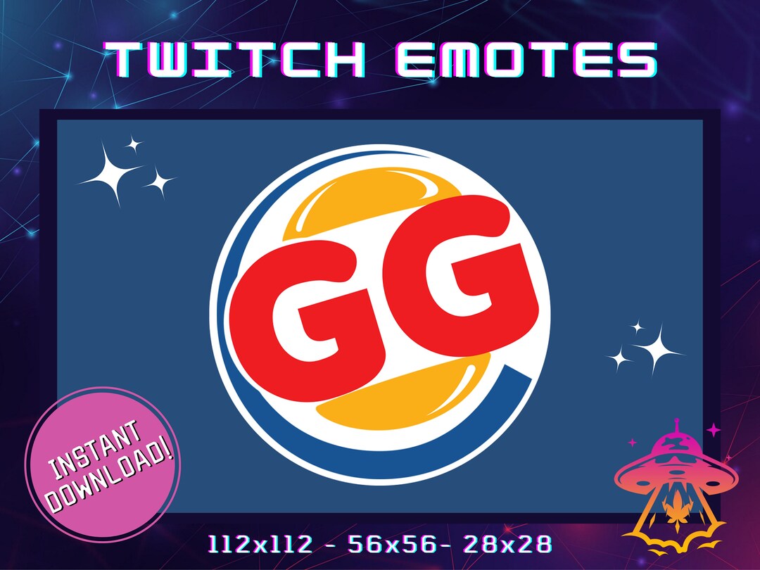 GG Burger Twitch Emote Youtube Emote Discord Emote Community Emote ...