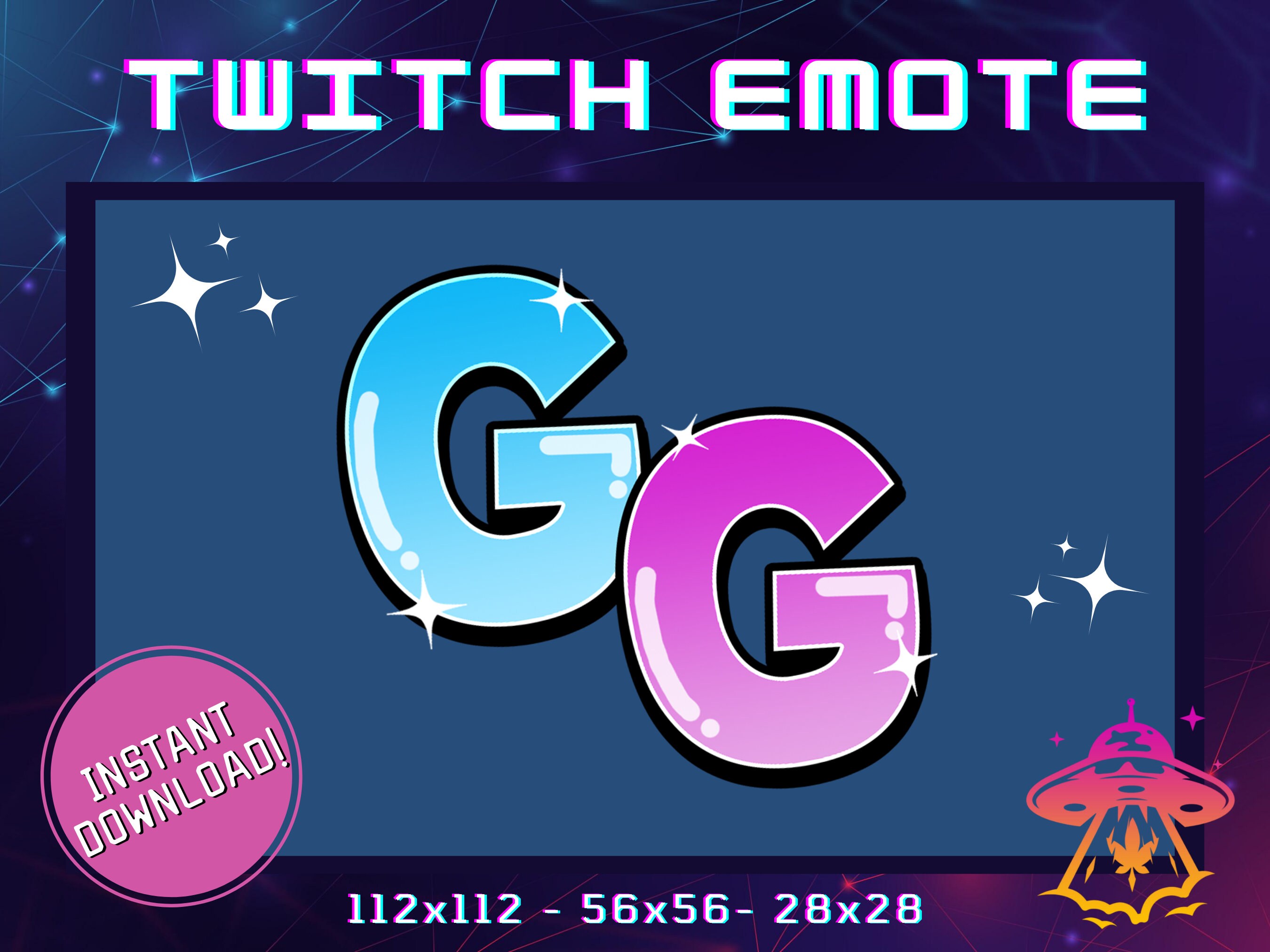 GG Twitch Emote Youtube Emote Discord Emote Community Emote Streamer ...