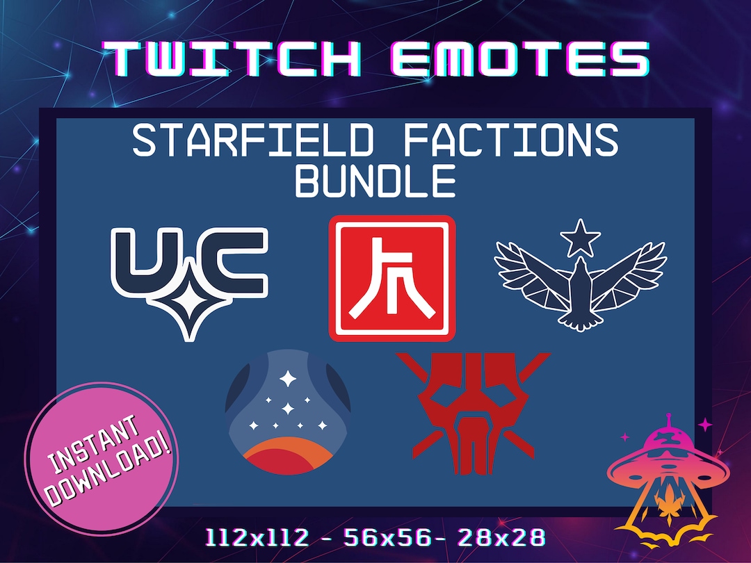 Starfield Factions Bundle Twitch Emotes Youtube Emote Discord Emote ...