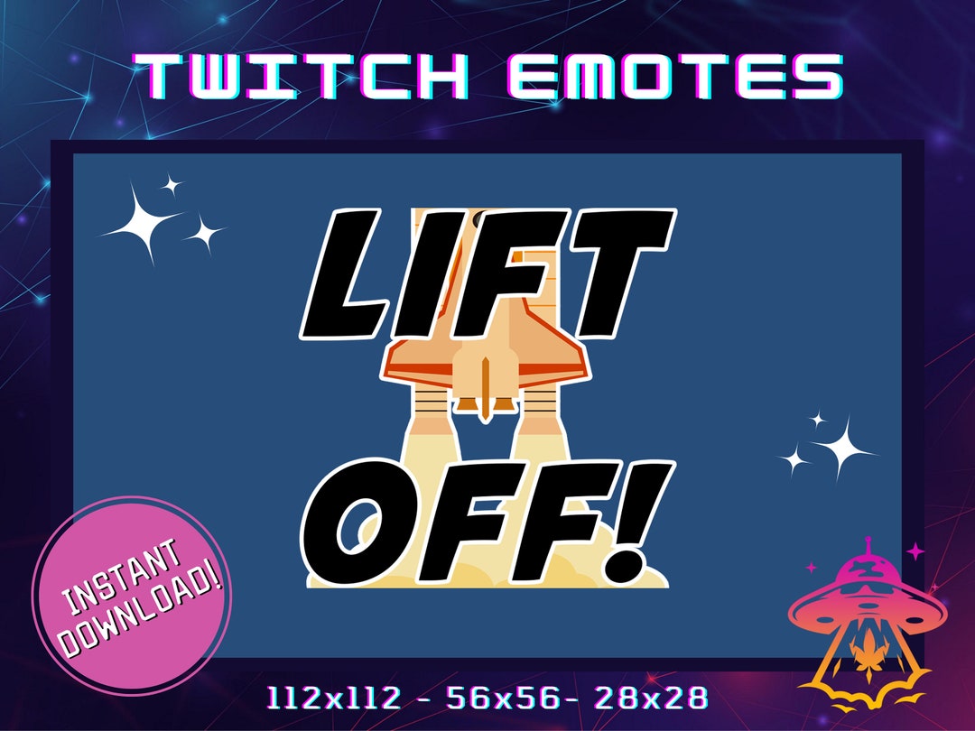 Lift off Twitch Emote Youtube Emote Discord Emote Community Emote ...