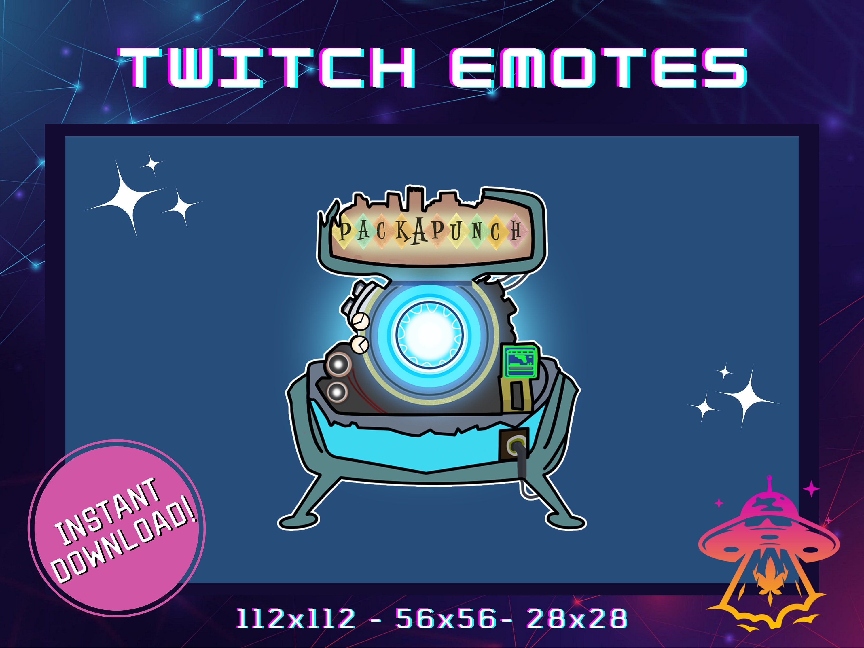 Pack a Punch Twitch Emote Call of Duty Emote MWZ Youtube Discord Twitch ...