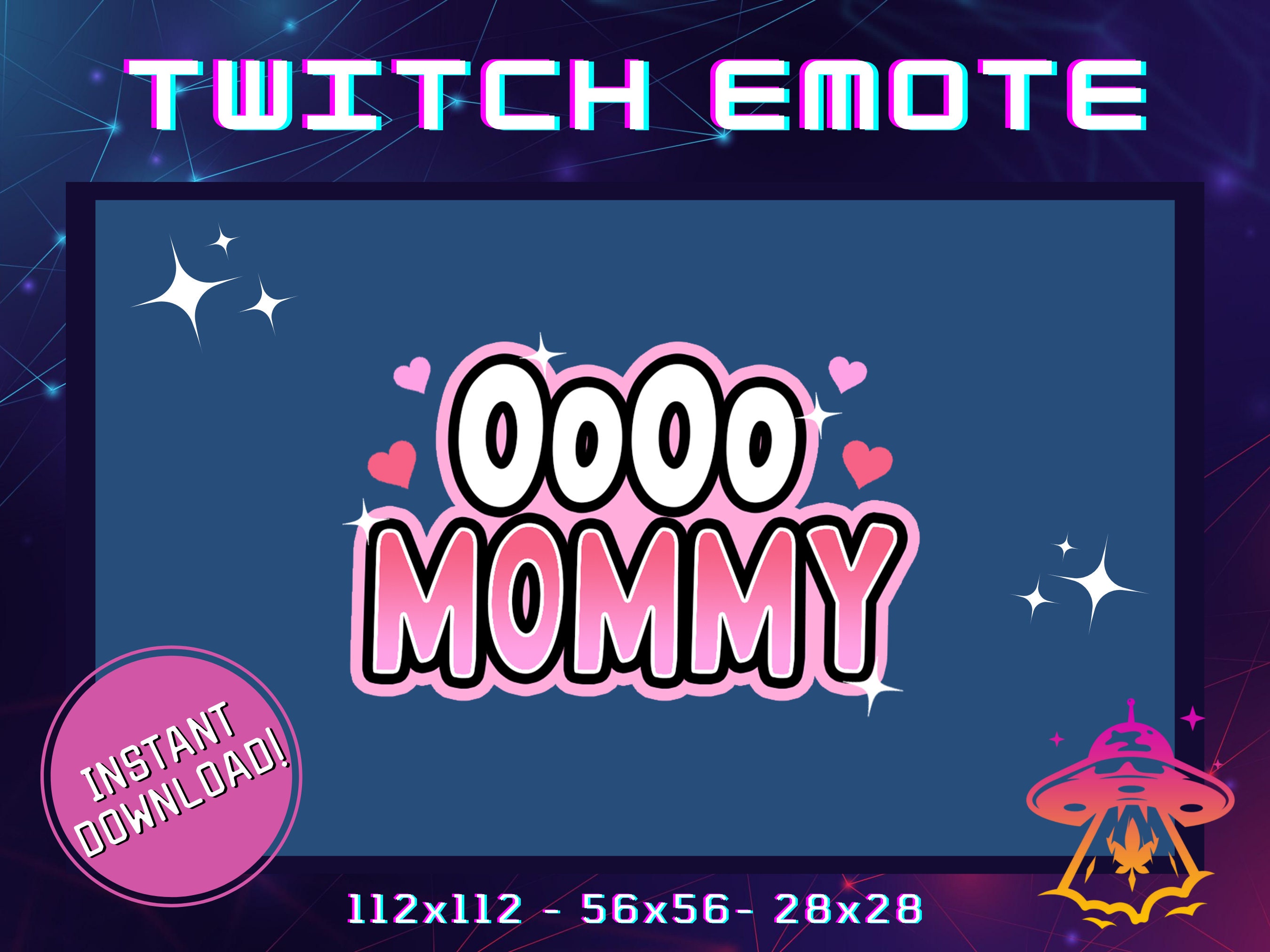 Oooo Mommy Twitch Emote Youtube Emote Discord Emote Community Emote ...