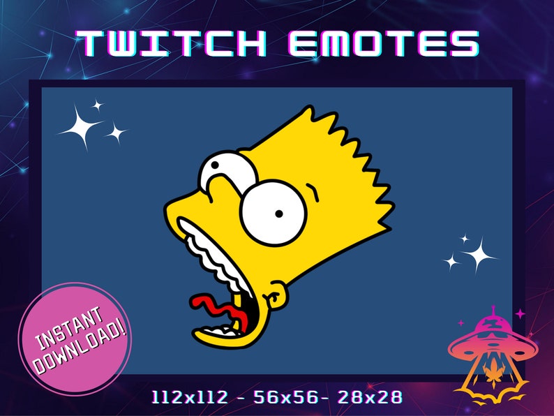 Bart Simpson Yelling Twitch Emote Youtube Emote Discord Emote Community ...