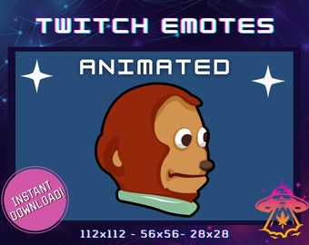 Twitch Emote Animated / Kenta / Monkey / Awkward Look / Side Eye / Meme ...