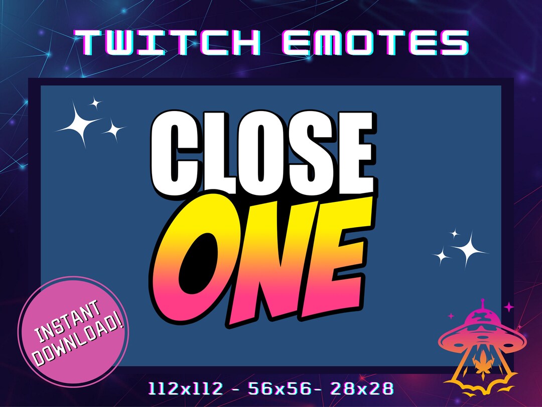 Close One Twitch Emote Youtube Emote Discord Emote Community Emote ...