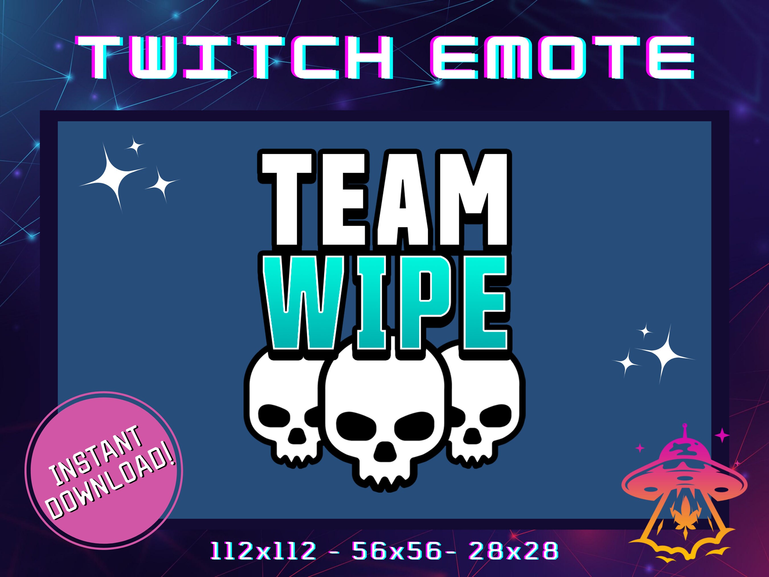 Team Wipe Twitch Emote Youtube Emote Discord Emote Community Emote ...