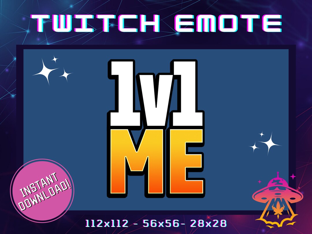 1v1 Me Twitch Emote Youtube Emote Discord Emote Community Emote ...