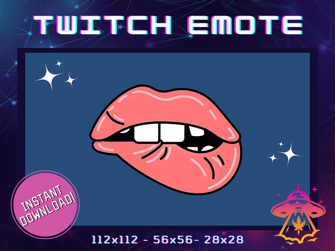 Lips Twitch Emote Youtube Emote Discord Emote Community Emote Streamer ...
