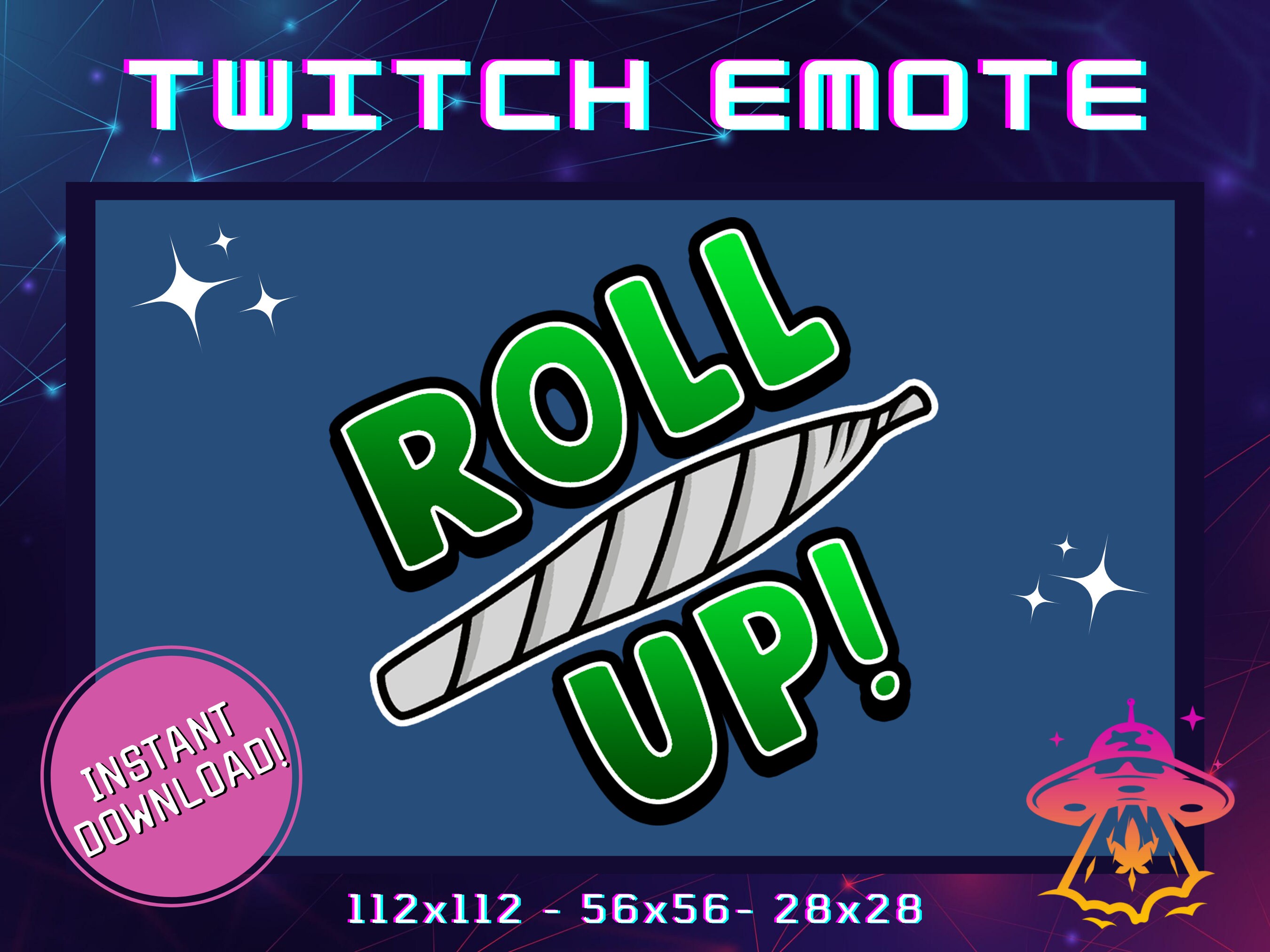 Roll up Joint Twitch Emote Youtube Emote Discord Emote Community Emote ...