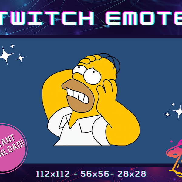 Homer Simpson Twitch Emote - Etsy