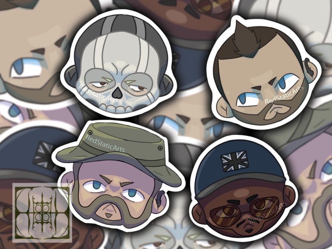 Call of Duty TF-141 Chibi Vinyl Stickers - Etsy