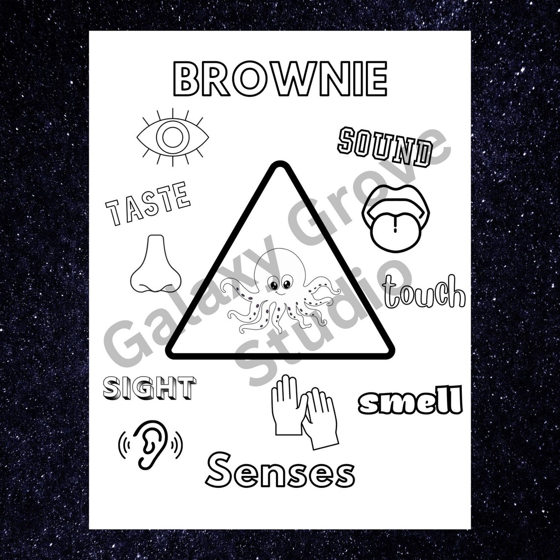 Girl Scouts Brownie Senses Badge Bundle - Coloring Page - Troop Meeting ...