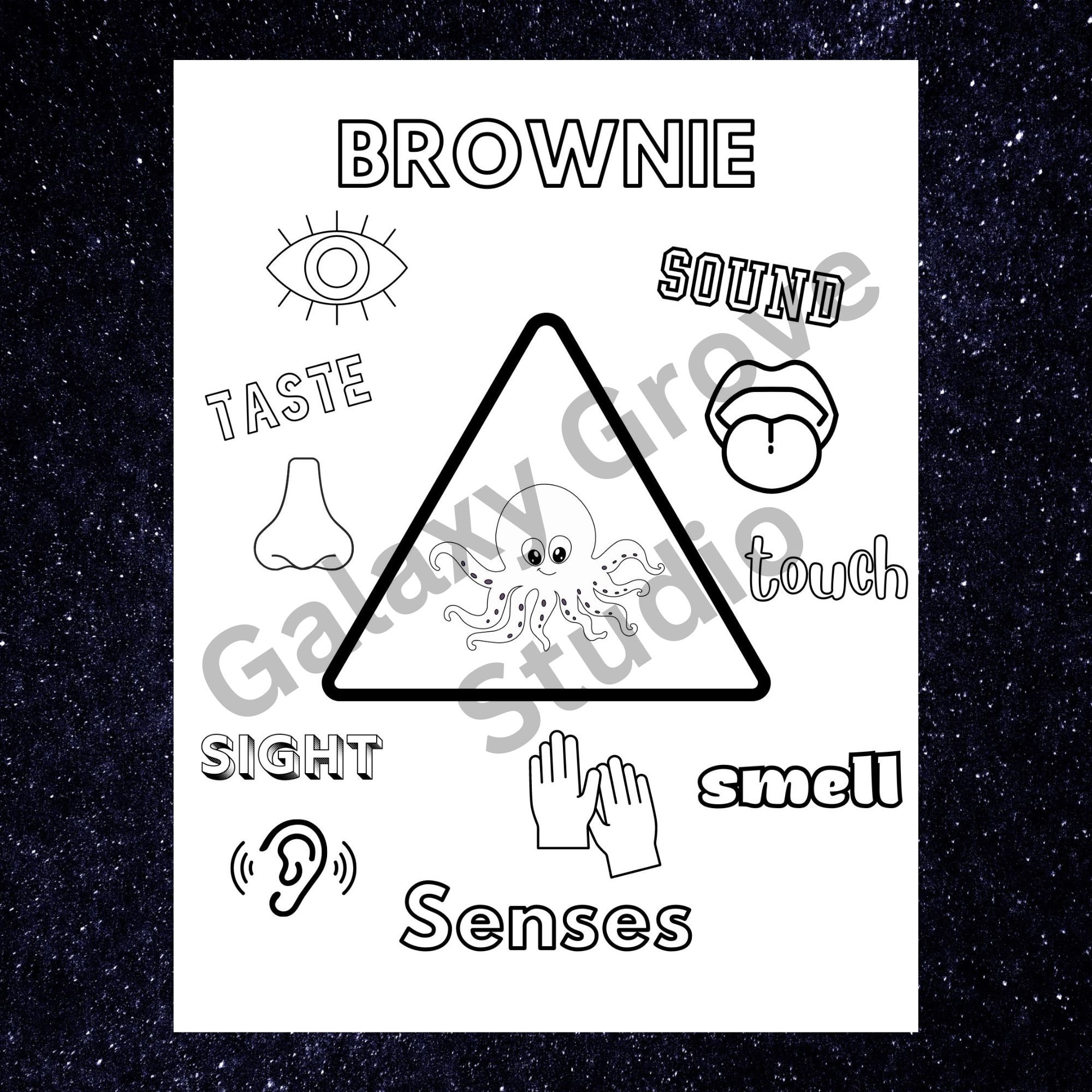 Girl Scouts Brownie Senses Badge Bundle - Coloring Page - Troop Meeting ...