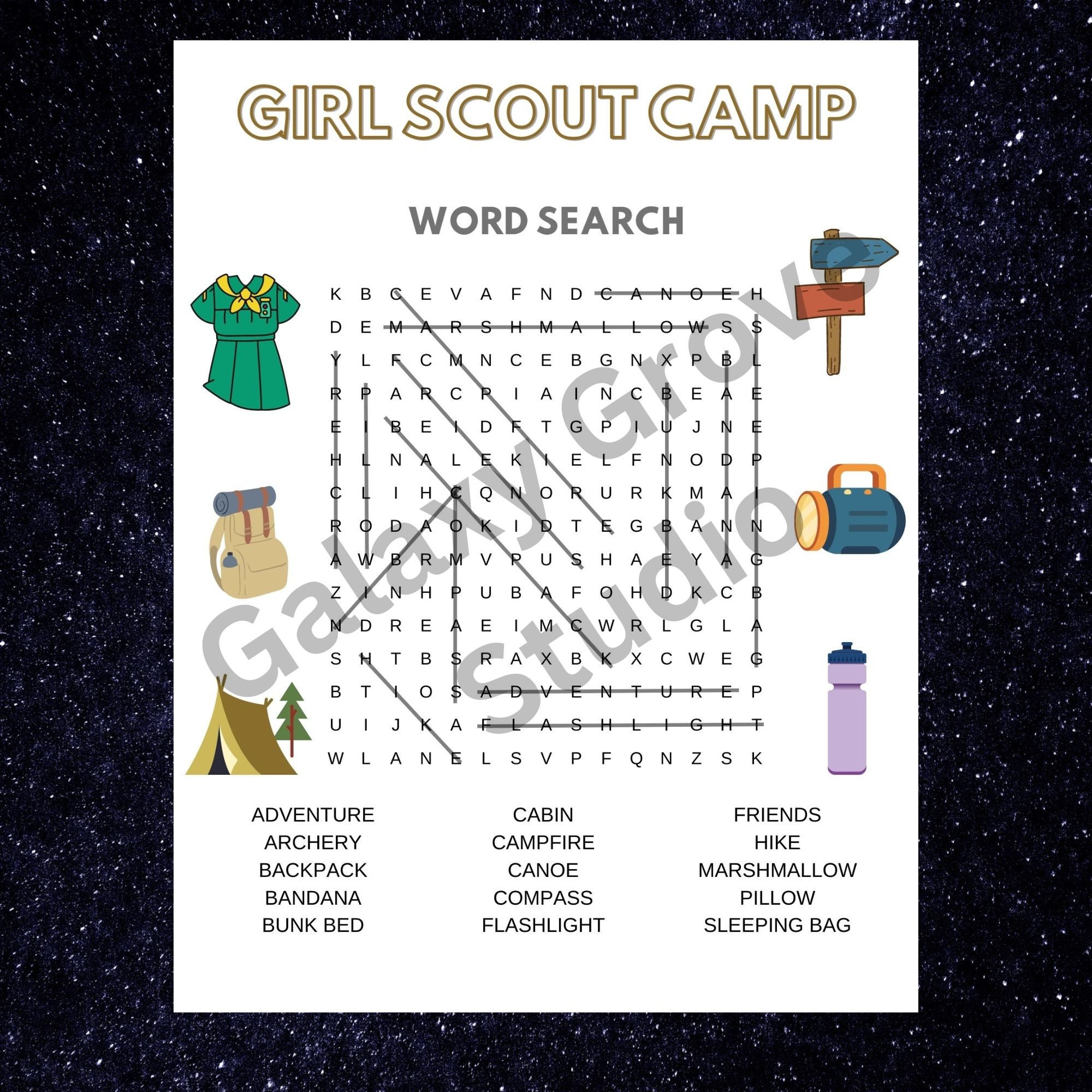Girl Scout Word Search
