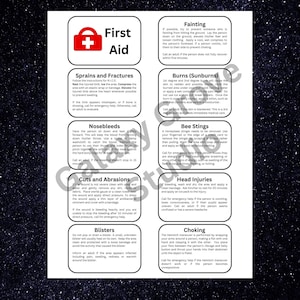 Girl Scouts First Aid Kit Cards - Badge Meeting Activity - Instant ...