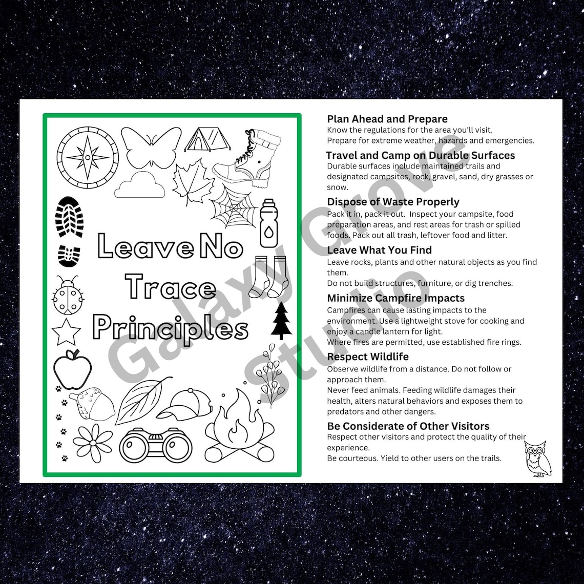 Leave No Trace Notecard Bundle - Girl Scout Hiking Badge - Daisy ...