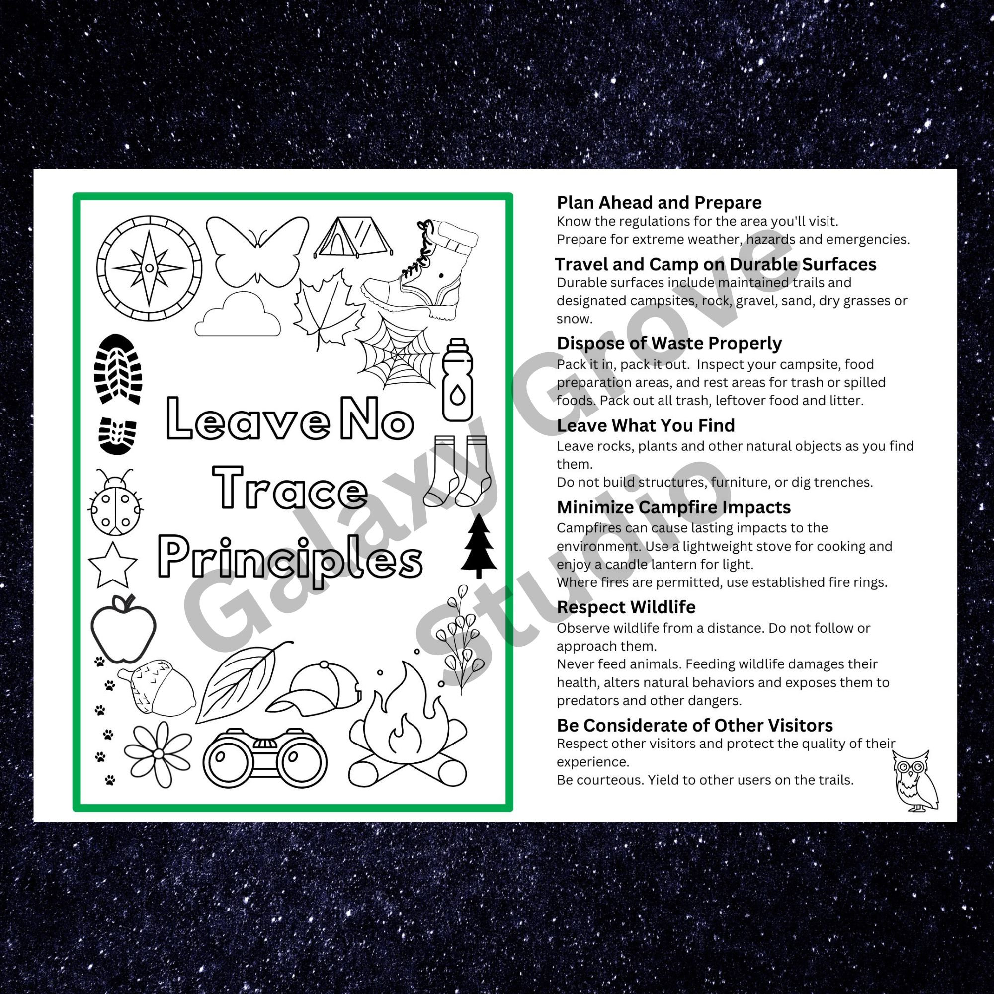 Leave No Trace Notecard Bundle - Girl Scout Hiking Badge - Daisy ...