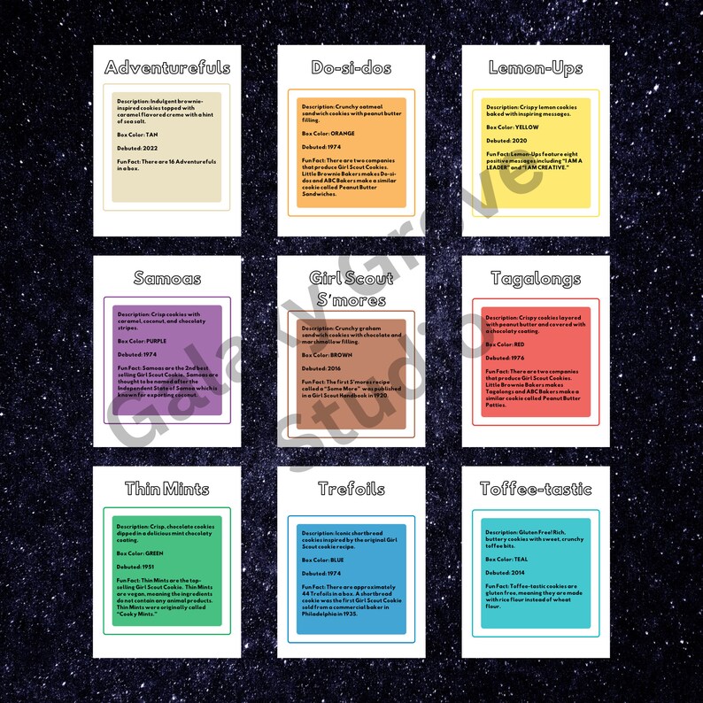 Girl Scout Cookie Scavenger Hunt Game - Cookie Rally Badge Meeting ...