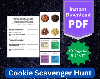 Girl Scout Cookie Memory Game - Cookie Badge Meeting Activity - Cookie ...