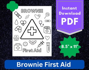 Girl Scouts First Aid Kit Cards Badge Meeting Activity Instant Download ...