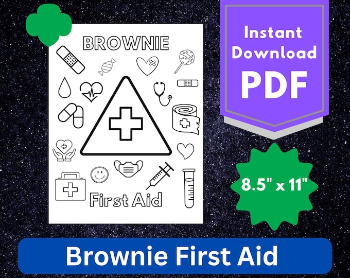 Girl Scouts First Aid Kit Cards - Badge Meeting Activity - Instant ...