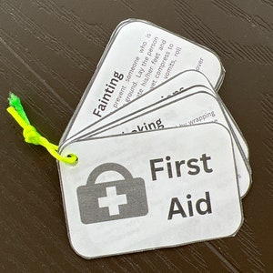 Girl Scouts First Aid Kit Cards - Badge Meeting Activity - Instant ...