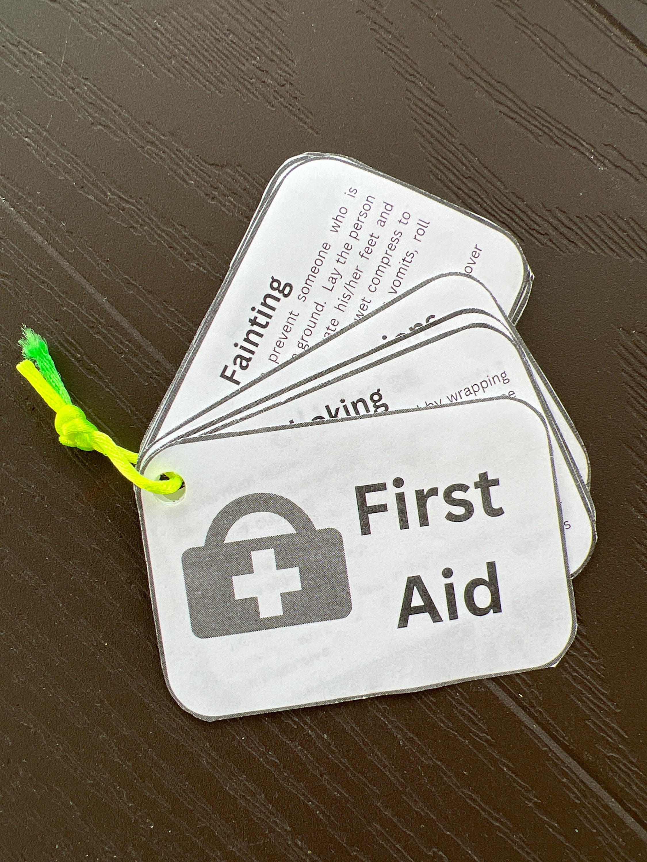 Girl Scouts First Aid Kit Cards - Badge Meeting Activity - Instant ...