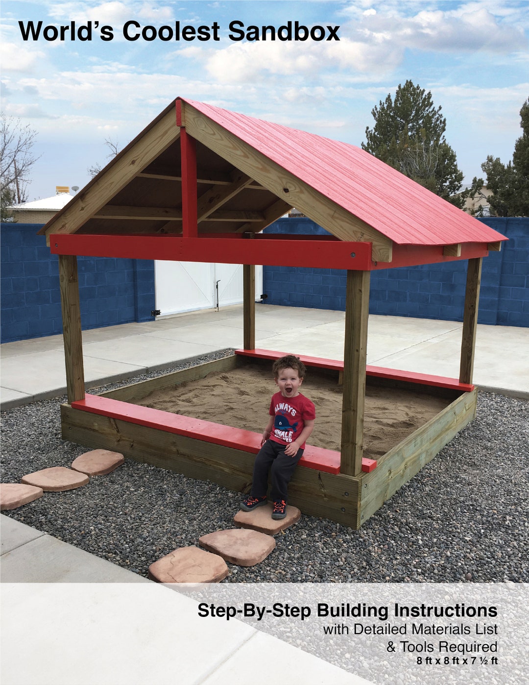 DIY Step-by-step Building Instructions in 40 Steps for Large Sandbox ...