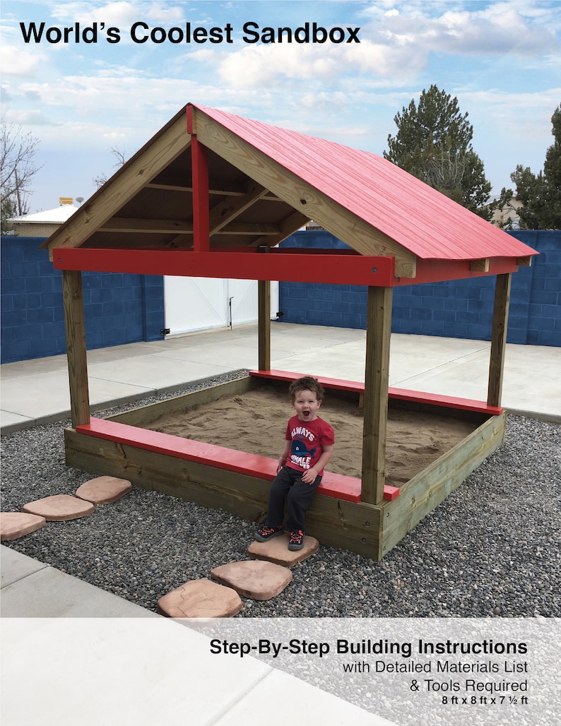 DIY Step-by-step Building Instructions in 40 Steps for Large Sandbox ...