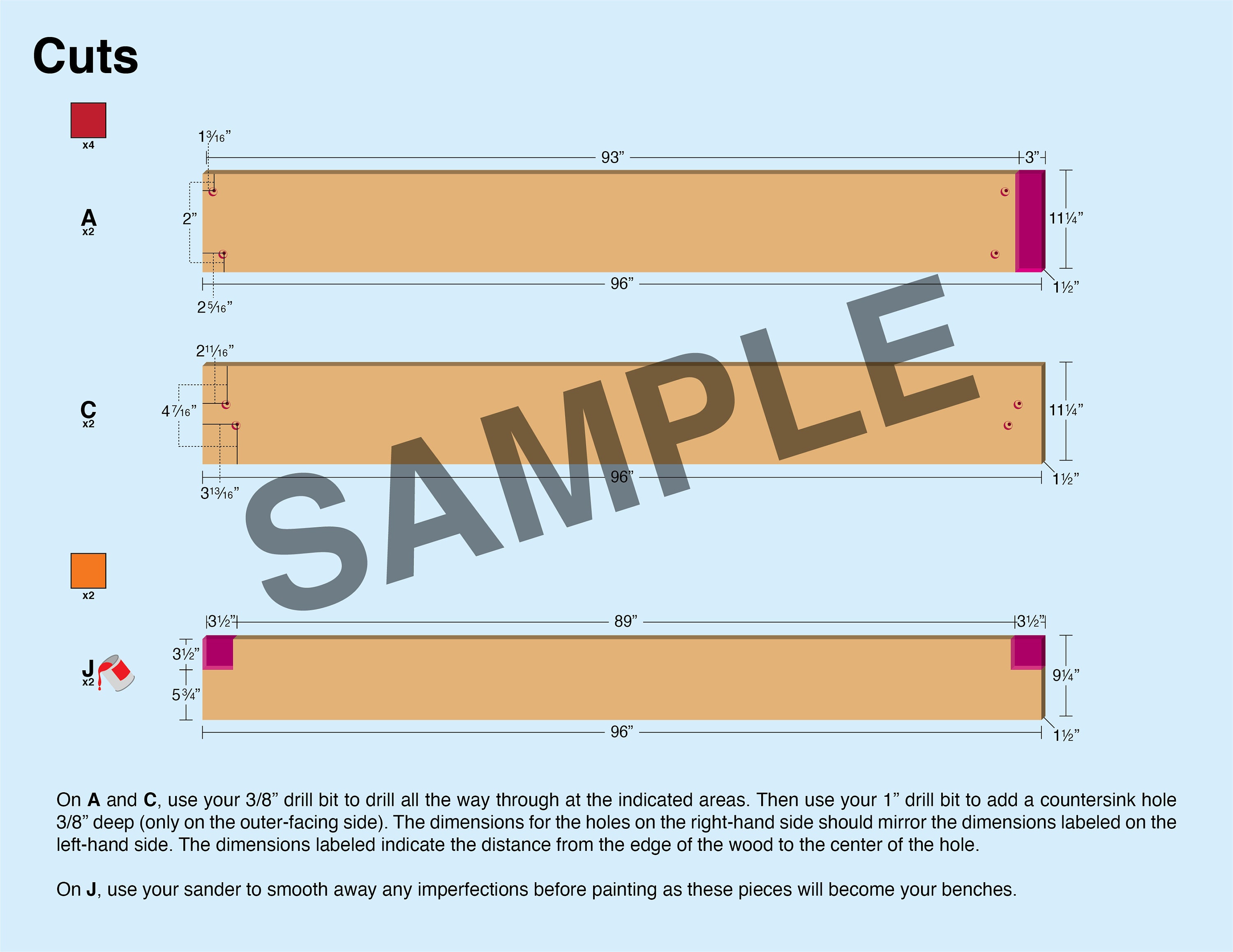 DIY Step-by-step Building Instructions in 40 Steps for Large Sandbox ...