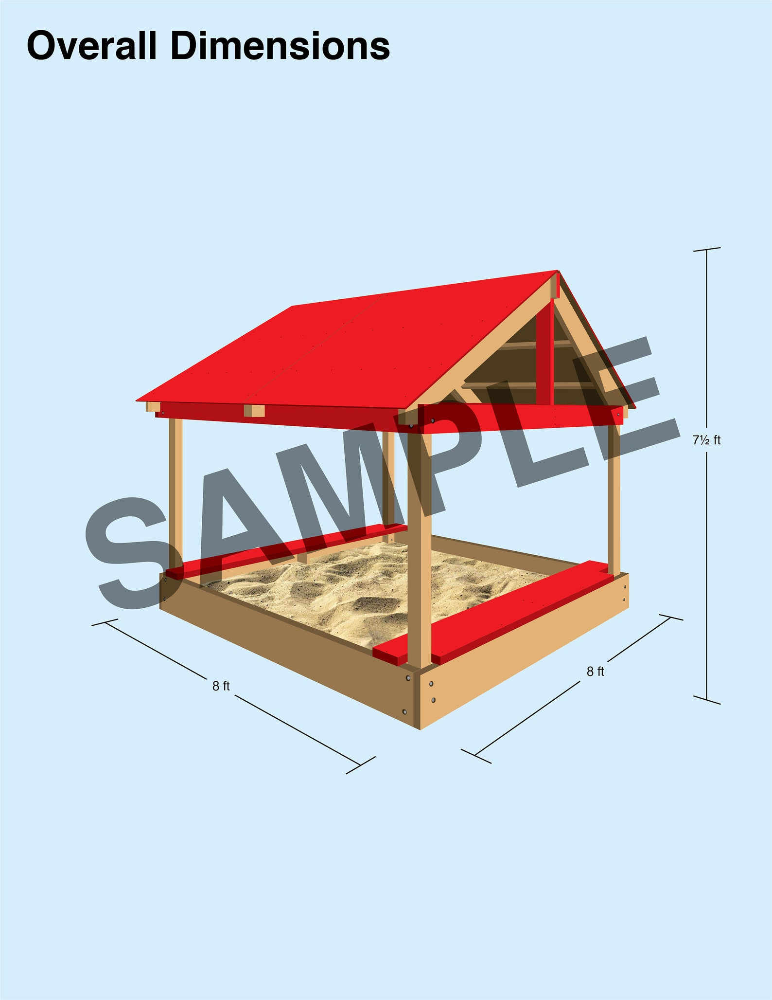 DIY Step-by-step Building Instructions in 40 Steps for Large Sandbox ...