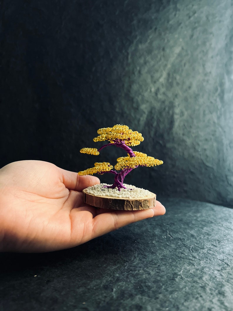 Small Wooden Tree /P/7H • Choice of Colors - Handmade Sculpture ...