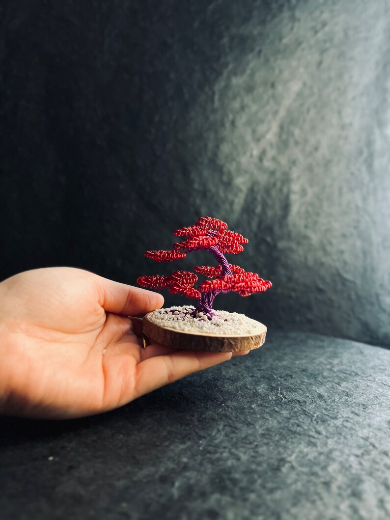 Small Wooden Tree /P/7H • Choice of Colors - Handmade Sculpture ...