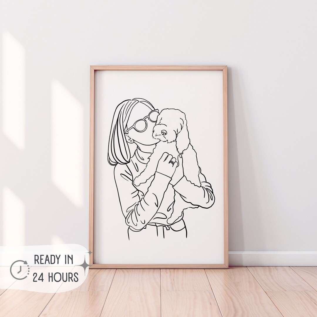 Personalized Line Drawing for Couples | Personalized Line Drawing From ...
