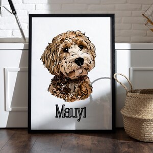 Personalized Dog Portrait From Photo Custom Pet Portraits With Pet ...