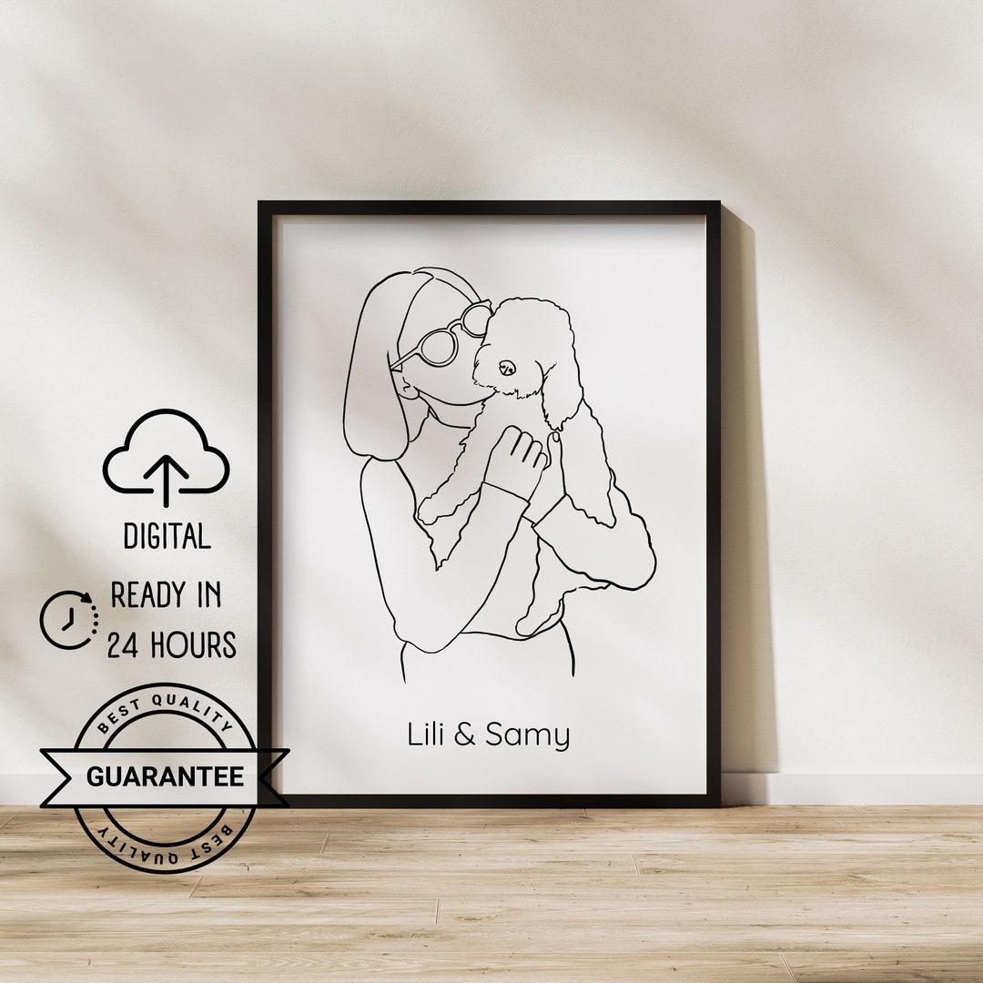 Personalized Drawing | Custom Line Drawing One Line Drawing | Line ...