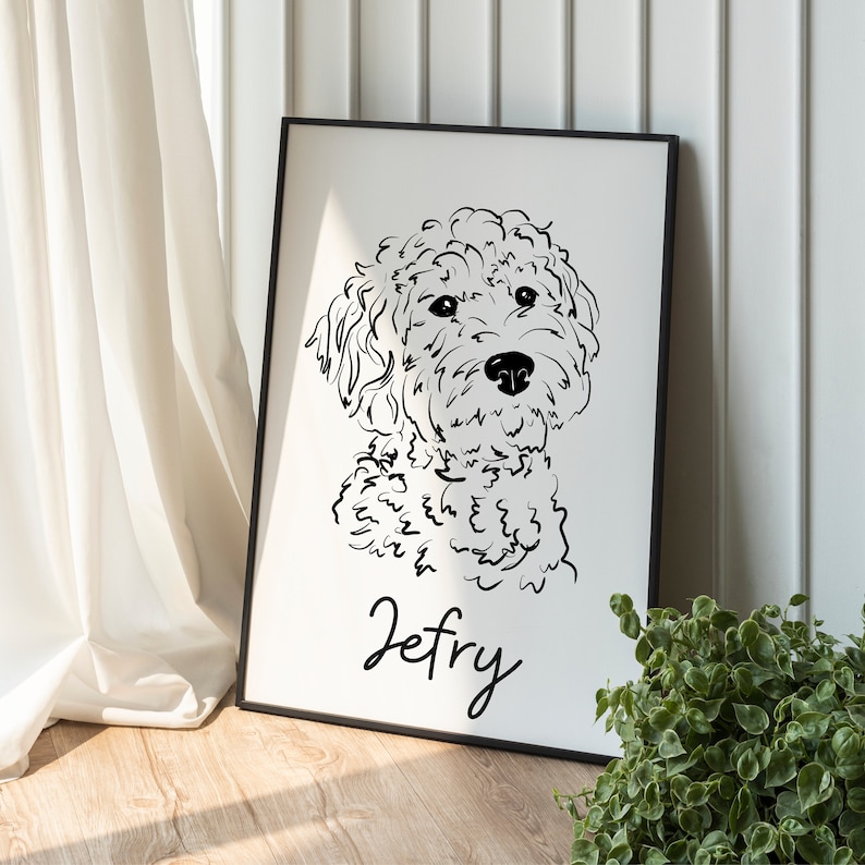 Digital Pet Outline Simple Pet Sketch Cat Vector Line Drawing Simple ...