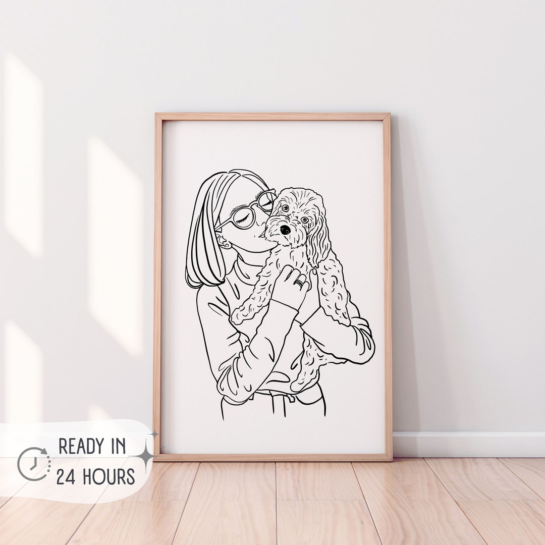 Personalized Drawing | Custom One Line Drawing Portrait From Picture ...