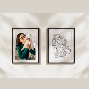 Personalized Drawing | Custom One Line Drawing Portrait From Picture ...