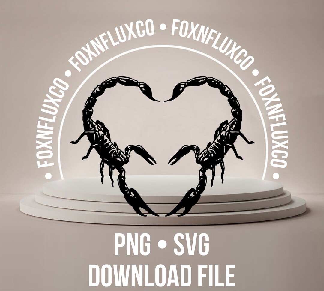 Scorpion Heart SVG PNG Digital Download - Etsy