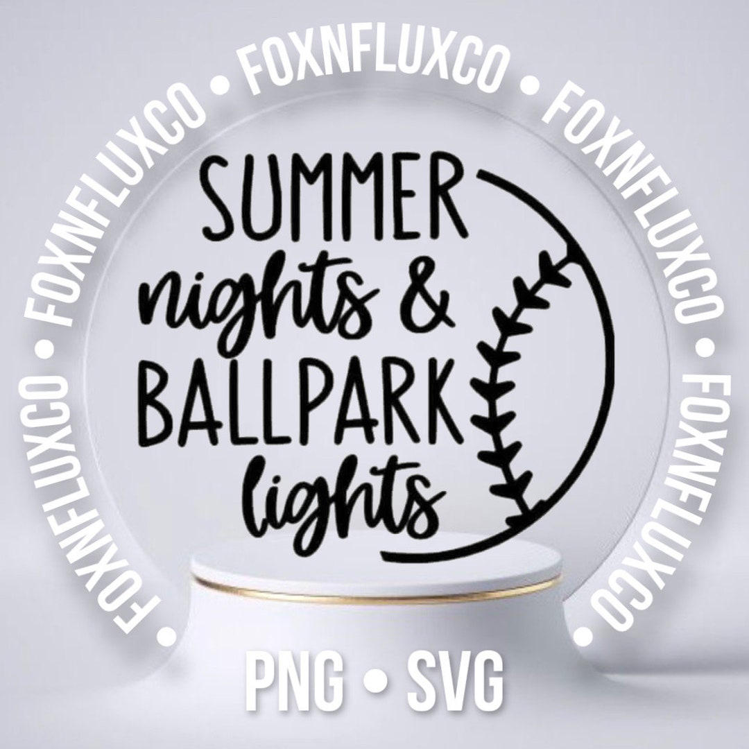 Summer Nights & Ball Park Lights SVG PNG Digital Download - Etsy