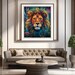 Roar, Leo Zodiac Star Sign Print, Wall Art Lion Head, Digital Download ...