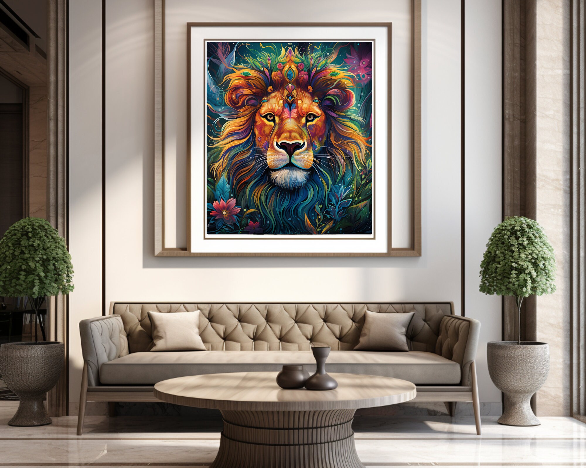 Roar, Leo Zodiac Star Sign Print, Wall Art Lion Head, Digital Download ...