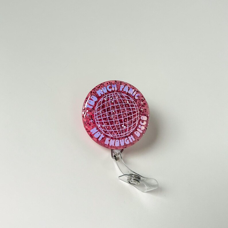 Too Much Panic, Not Enough Disco Badge Reel - Etsy