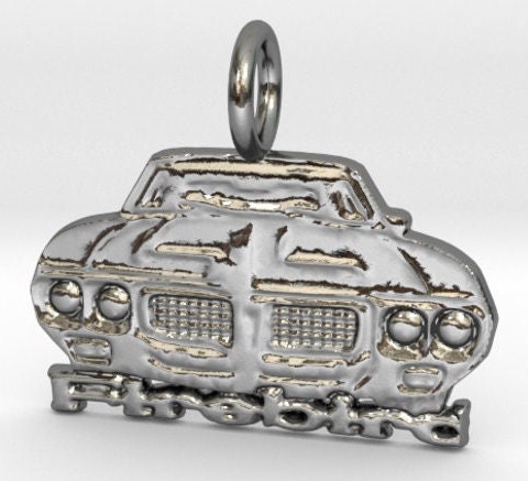 1969 Firebird Trans Am Pendant Necklace Silver Gold Brass, Gift - Etsy