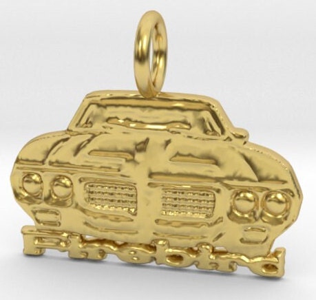1969 Firebird Trans Am Pendant Necklace Silver Gold Brass, Gift - Etsy